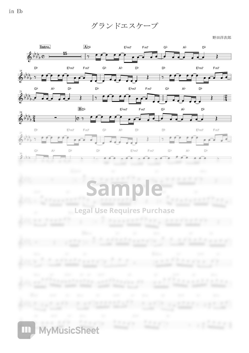 Weathering With You - Grand Escape (Movie edit) (in Eb) 악보 by muta-sax