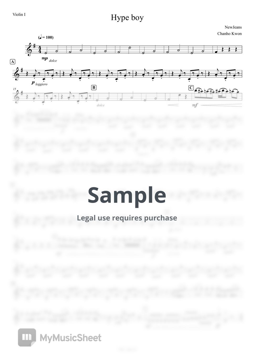 뉴진스 - Hype Boy 악보 by 권찬호