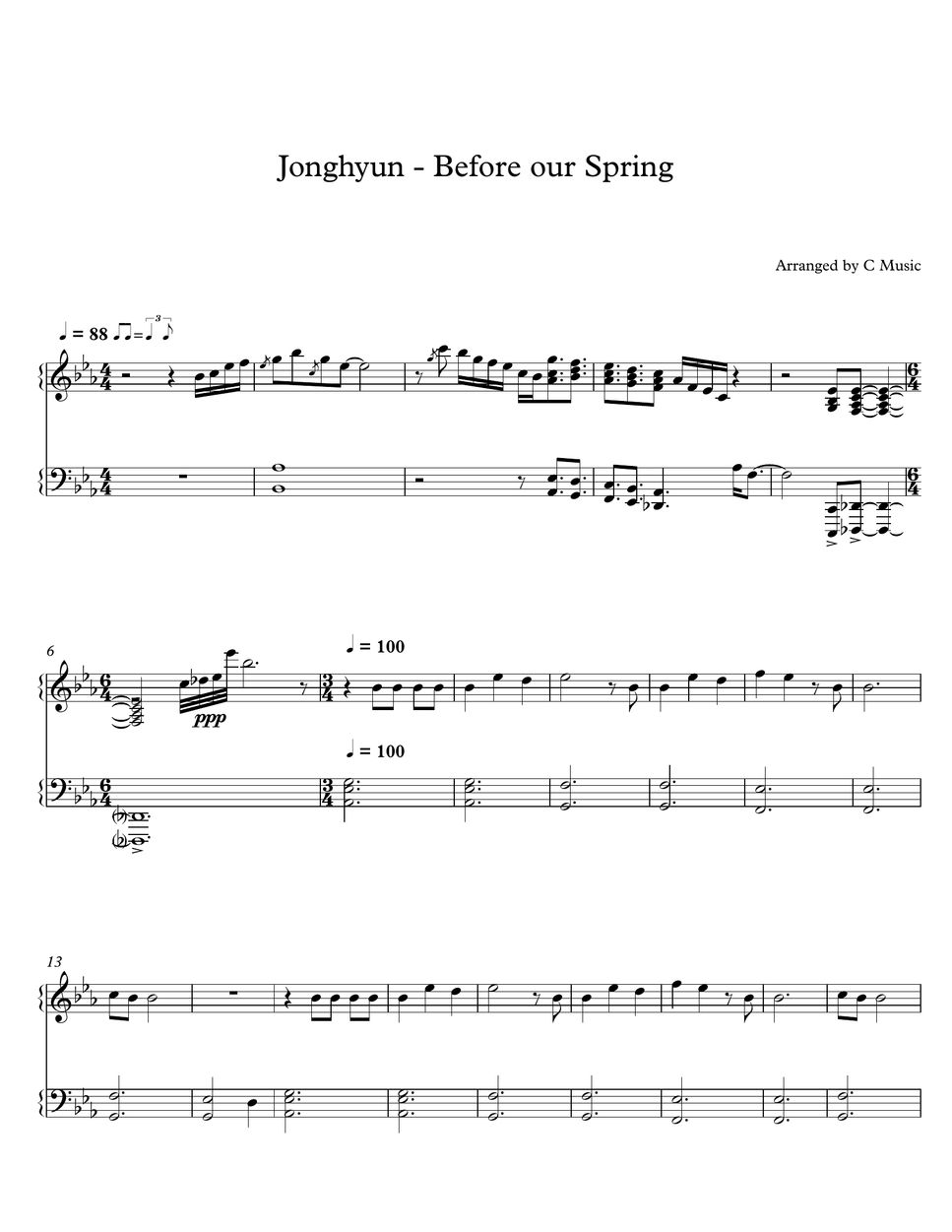 Jonghyun - Before our Spring Лист by C Music