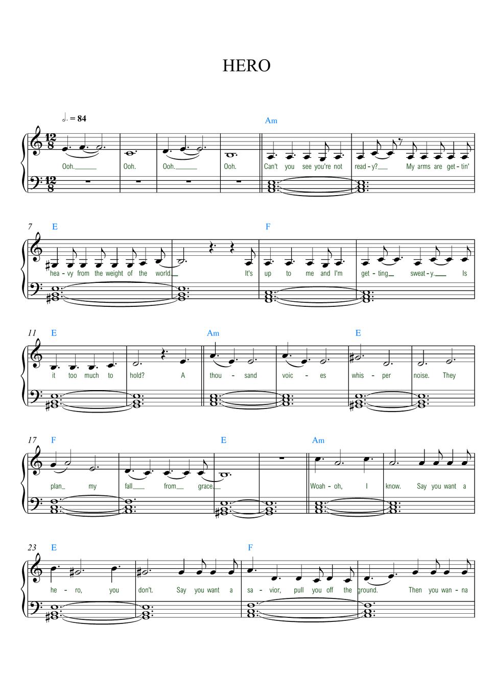 Martin Garrix - Hero from MARVEL SNAP featuring JVKE (With chords and ...