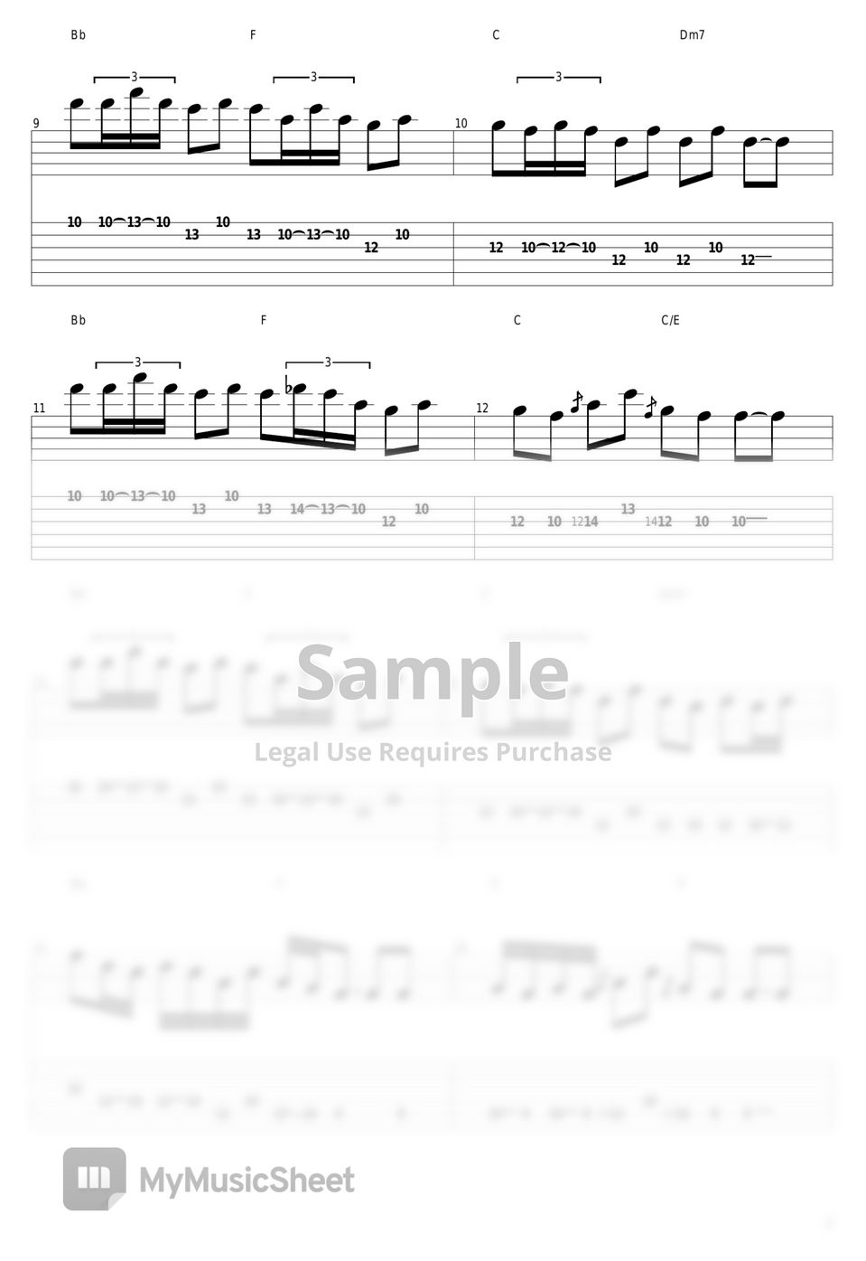 Yorushika - Tada Kimi ni Hare Tab + 단선 악보 by guitar cover with tab