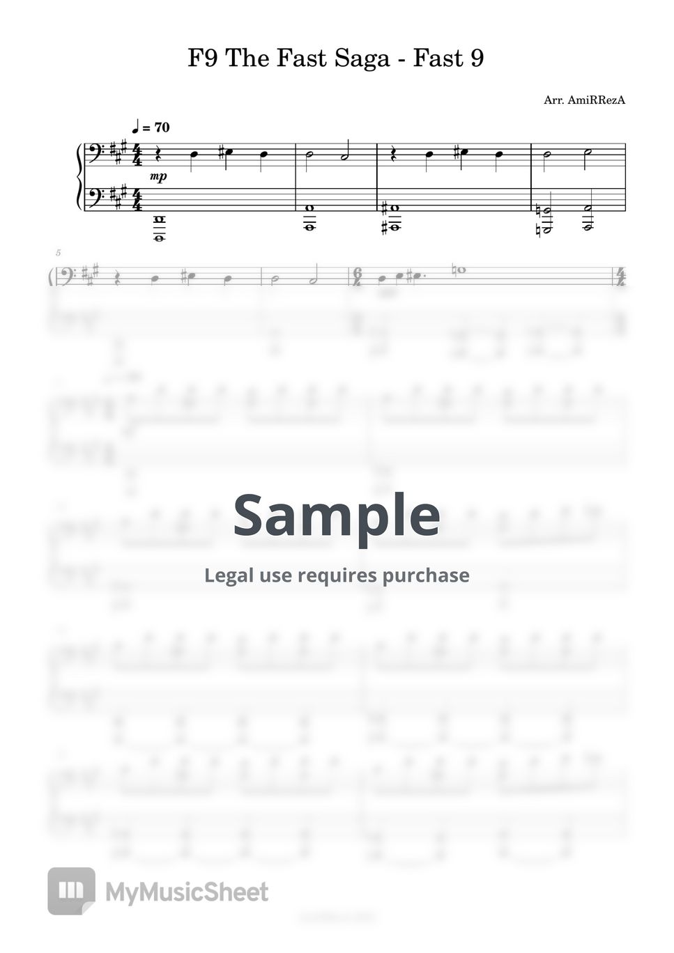 Brian Tyler - Fast 9 (F9: The Fast Saga) Sheets by AmiRRezA