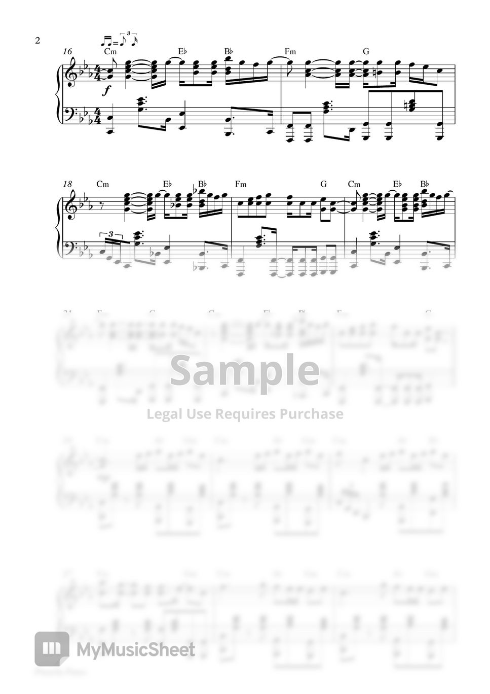 EXO - LOVE SHOT (Piano Sheet) 악보 by Pianella Piano