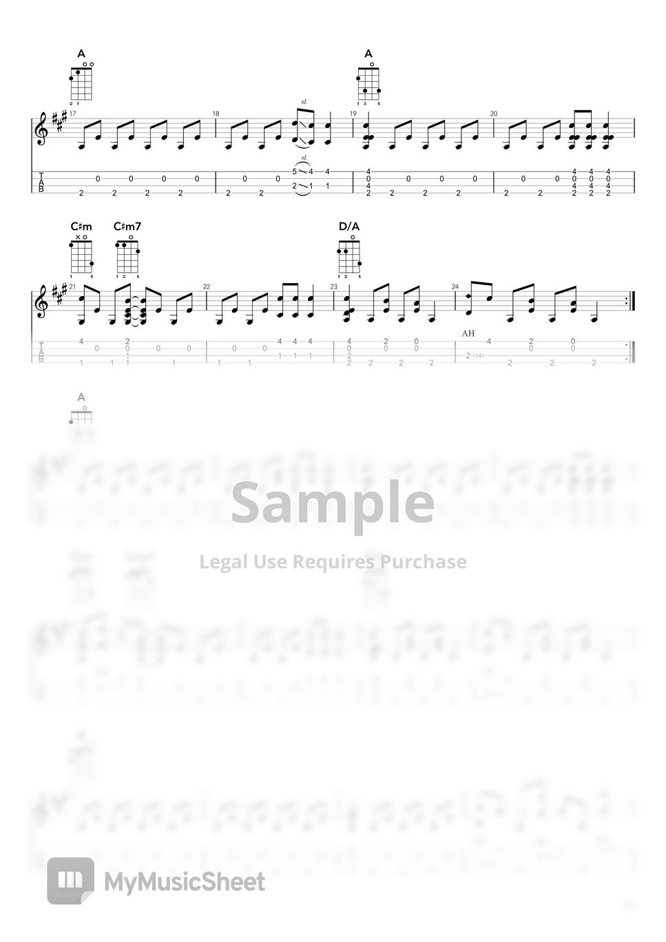 Snow Patrol - Chasing Cars Tab + 단선 악보 by 4stringboy