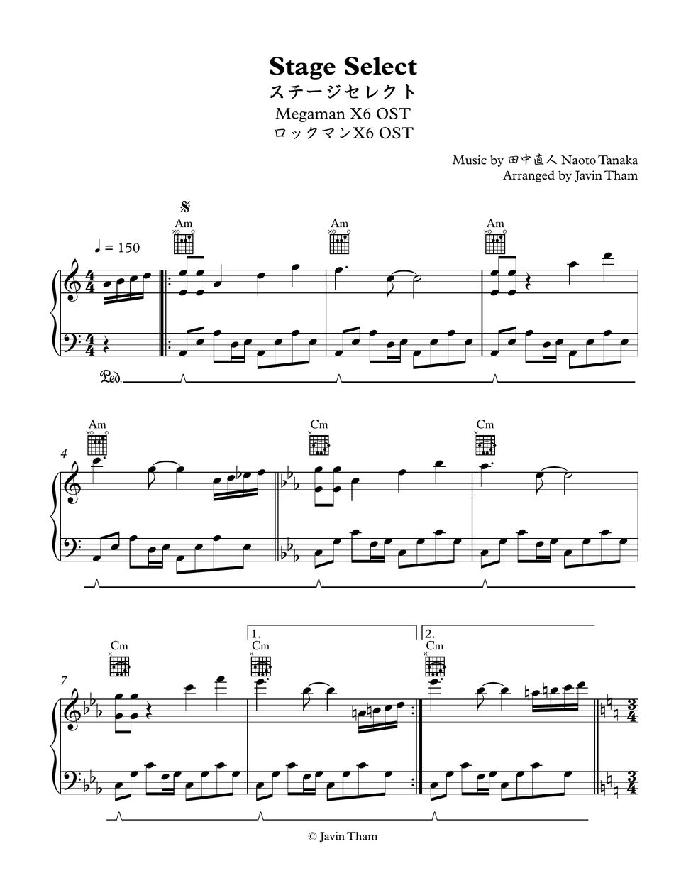 Megaman X6 - Stage Select Sheet by Javin Tham