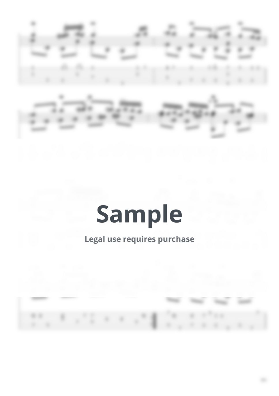 Henry Purcell - Ground TAB+1 Staff by Agape Guitar