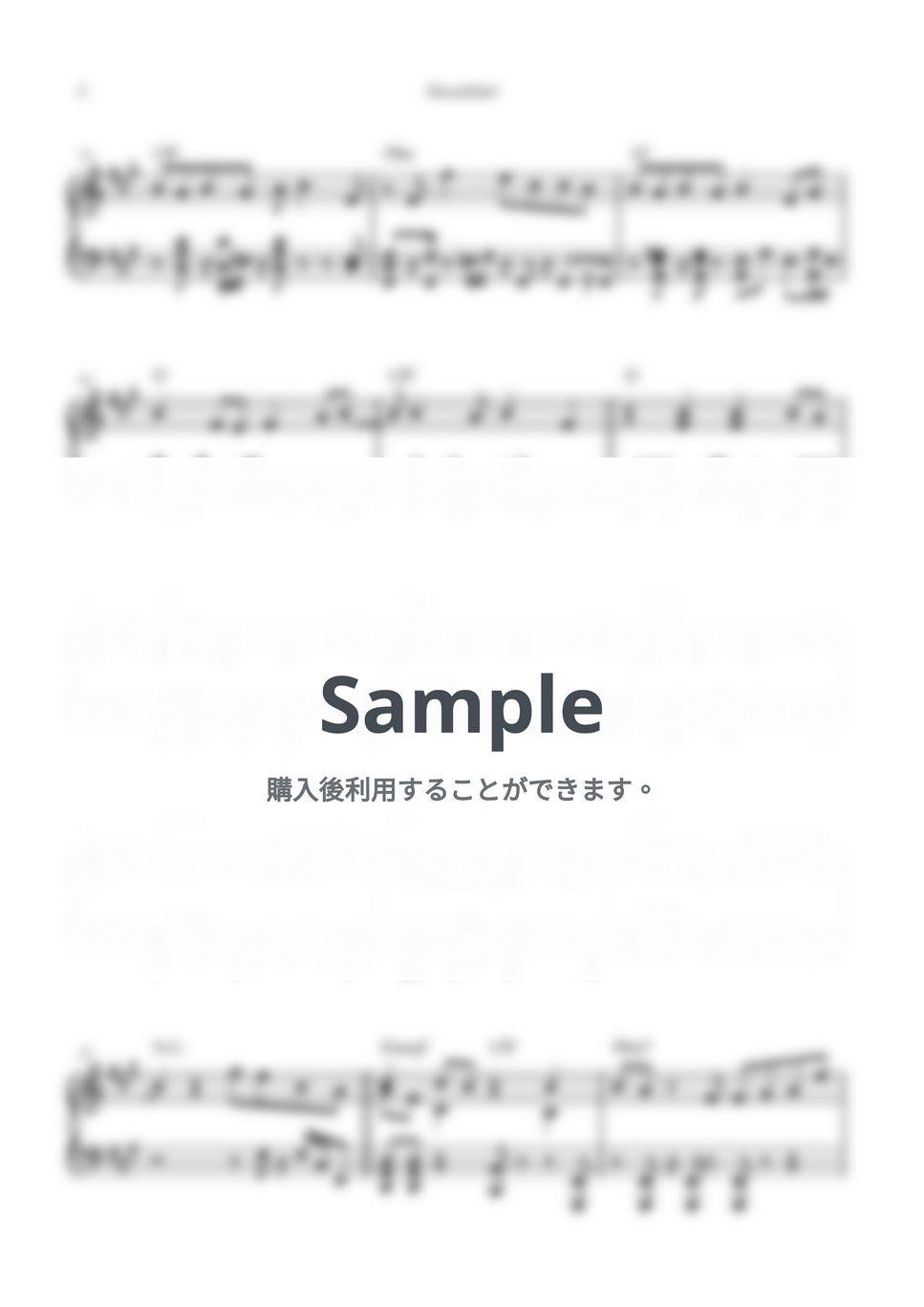 キタニタツヤ - Moonthief (キタニタツヤ/Moonthief/ROUNDABOUT) 楽譜 by kanapiano