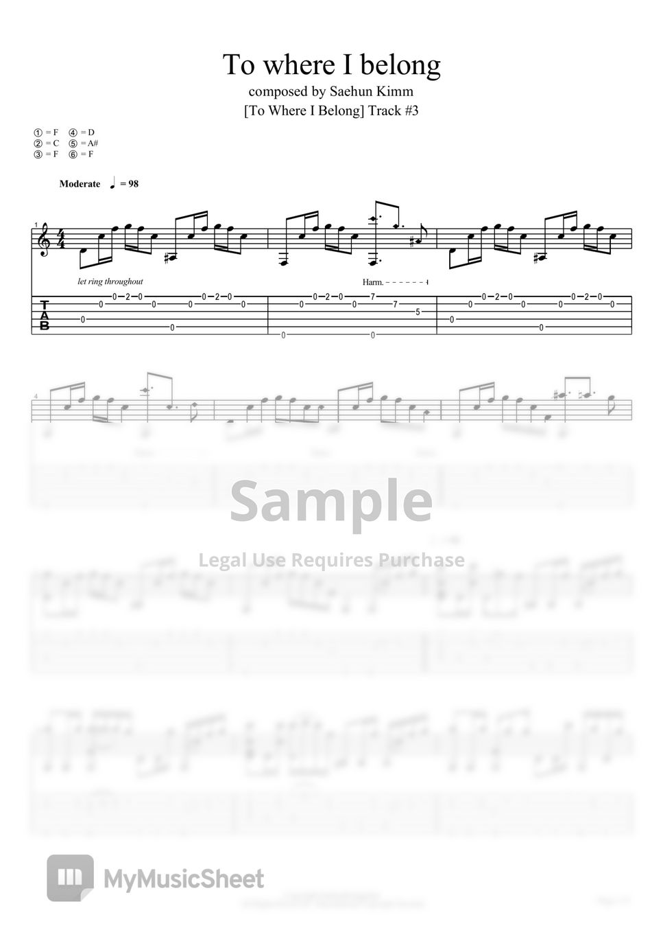 (Original 자작곡) To where I belong - fingerstyle guitar | Saehun Kim ...