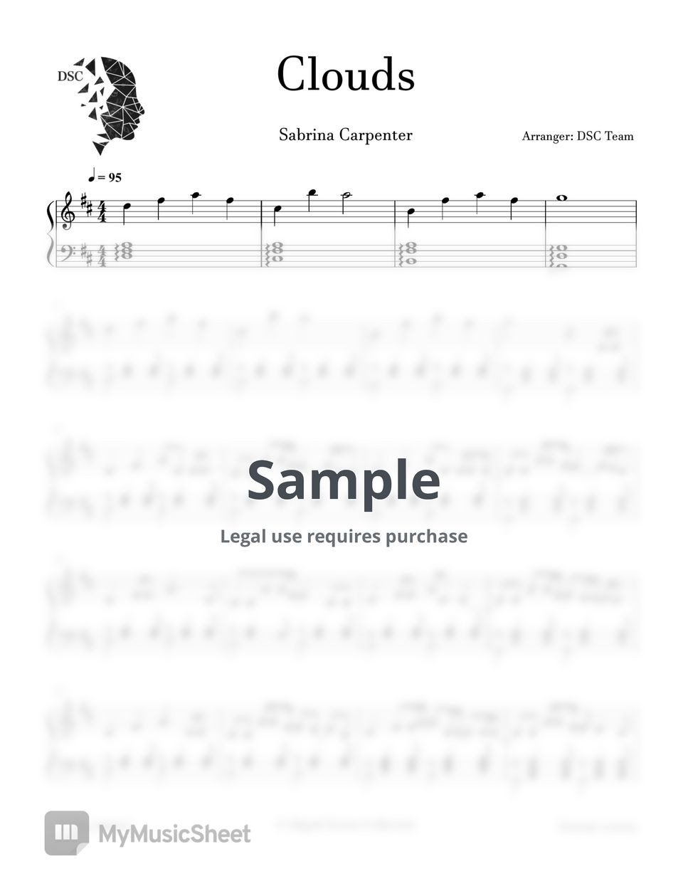 Sabrina Carpenter - Clouds Sheets by Digital Scores Collection