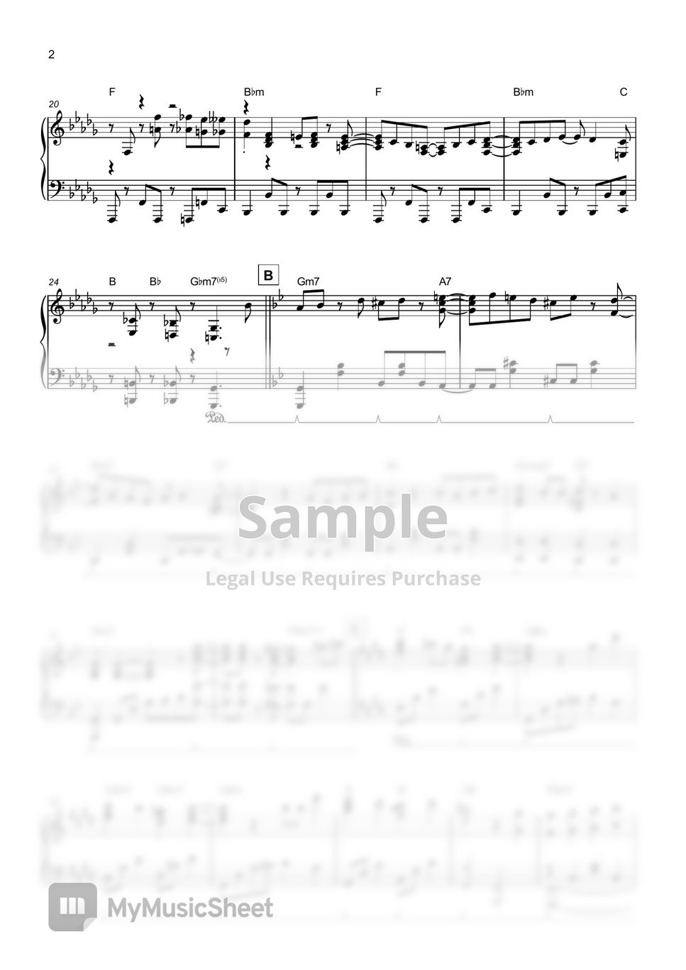Yonedu Kenshi - KICK BACK Sheet Music by THETA PIANO
