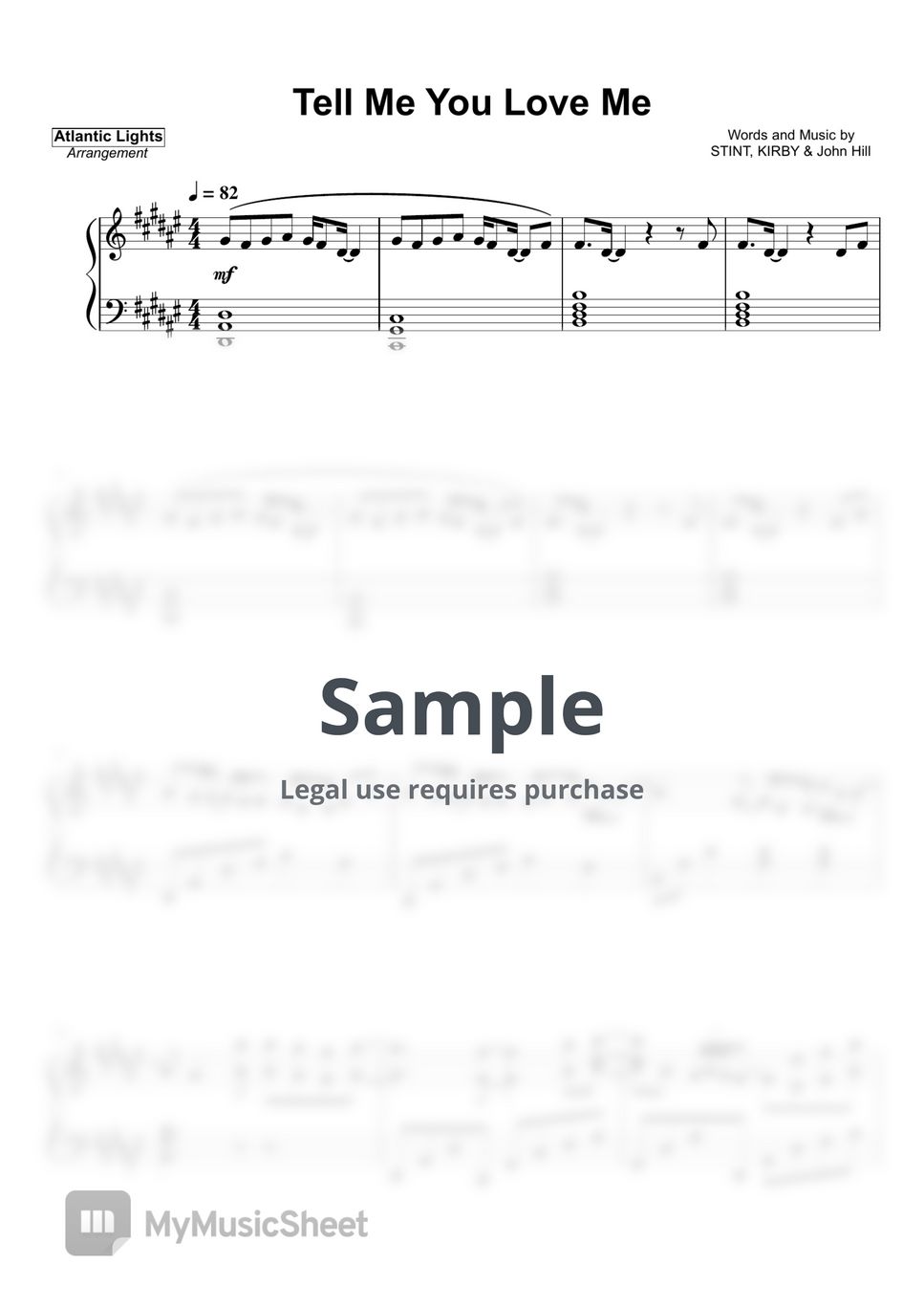 Demi Lovato - Tell Me You Love Me Sheets by Atlantic Lights