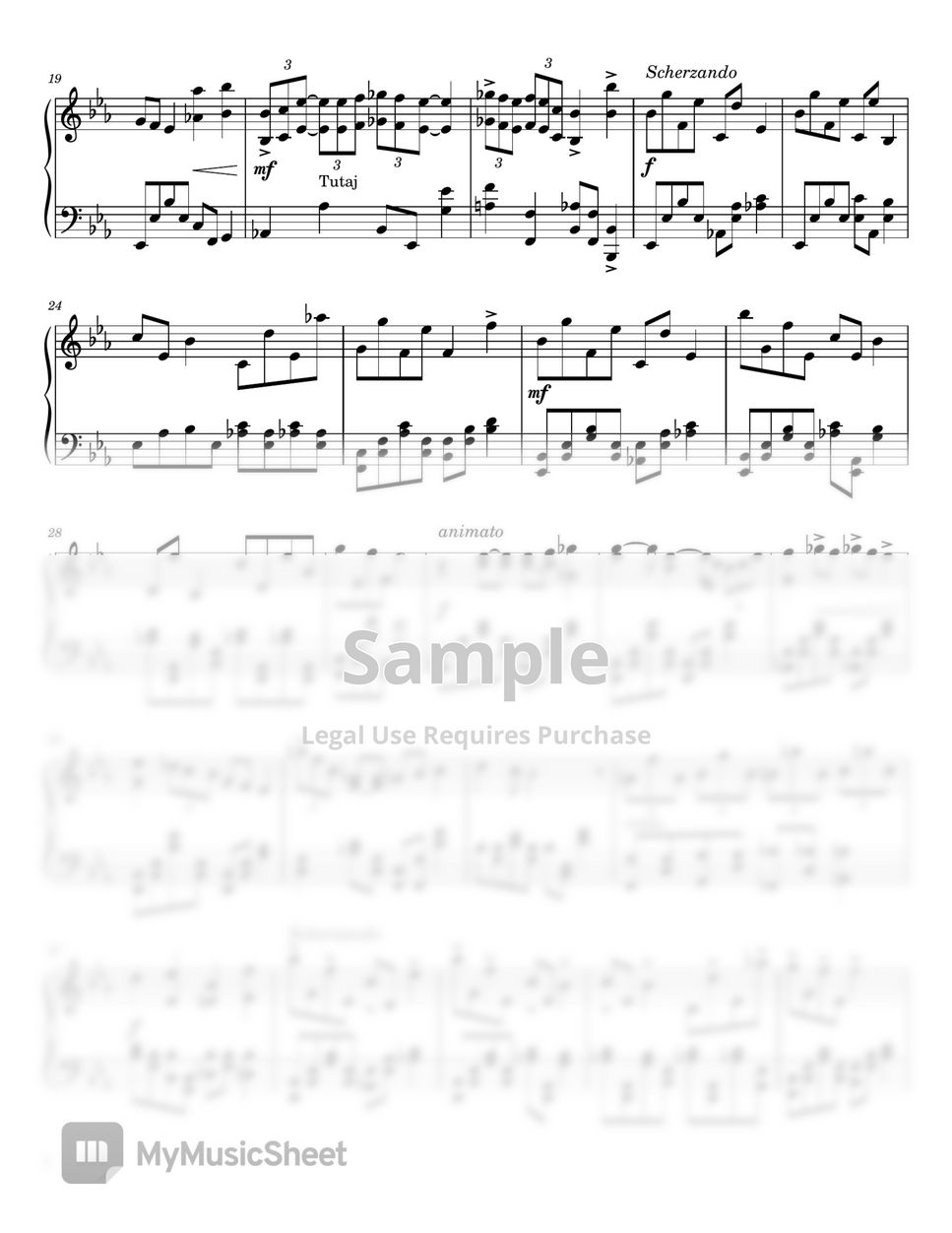 One Piece - Binks Sake Partitura by Anime Piano Tutorials