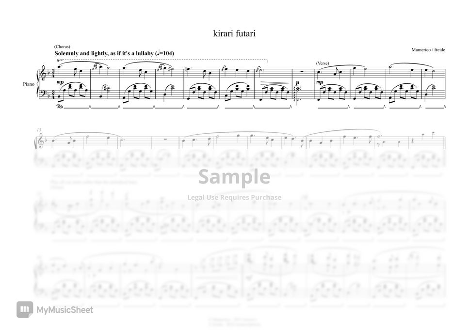 Mamerico - kirari futari Sheets by freide