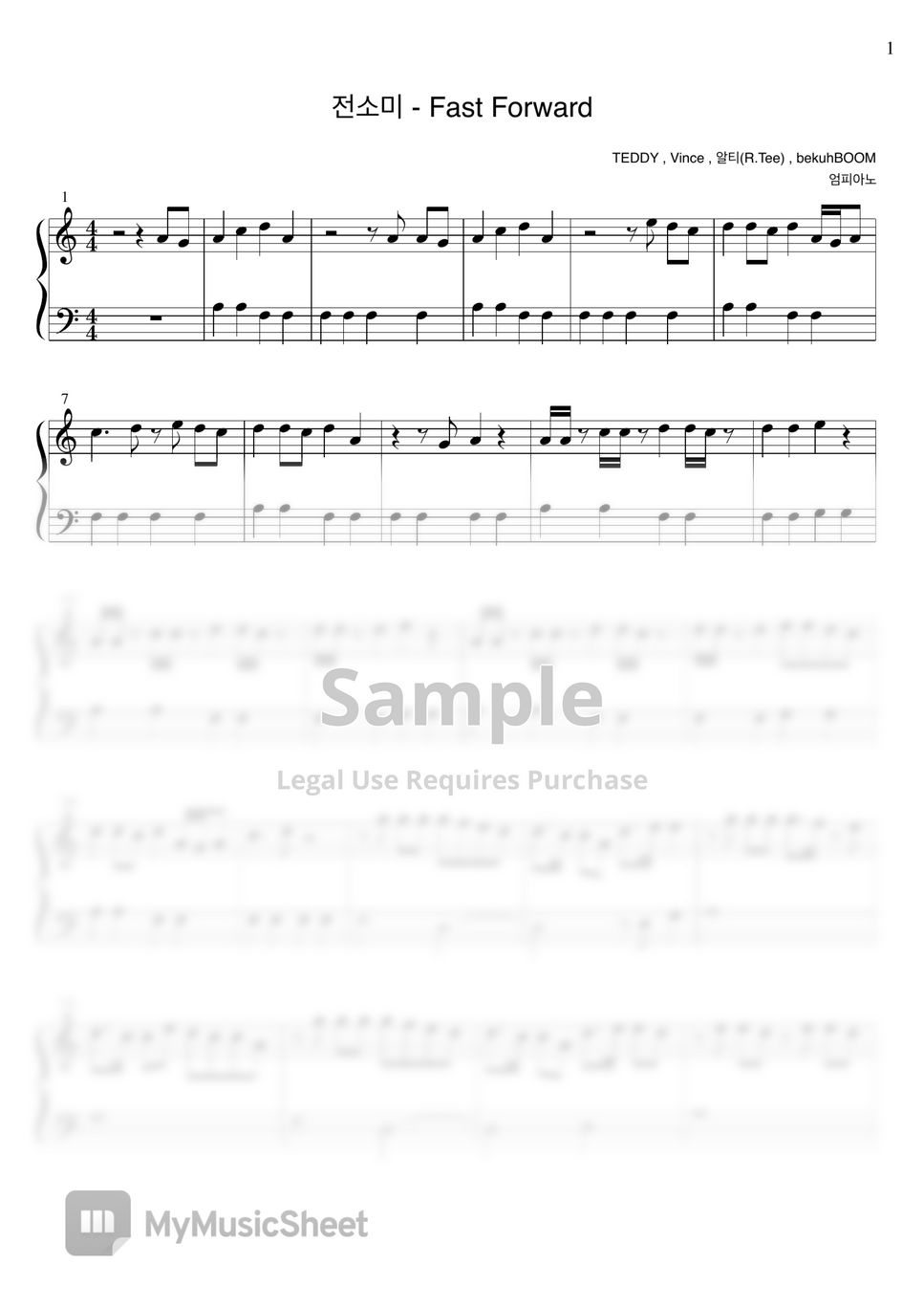 JEON SOMI - Fast Forward Sheets by umpiano