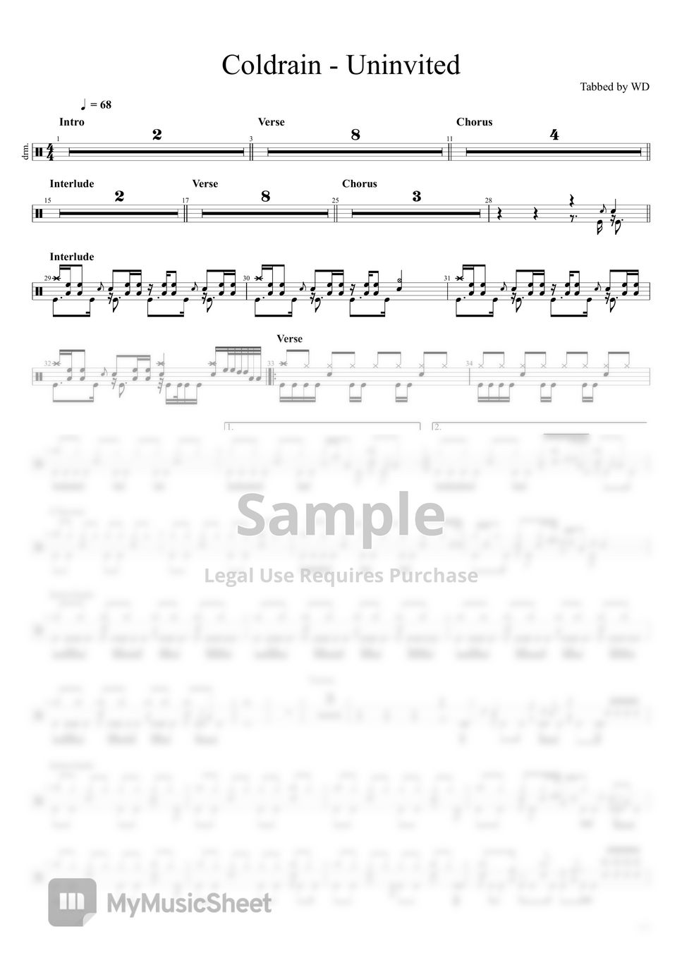 Coldrain - Uninvited Sheets by 劉宗瑋 WD