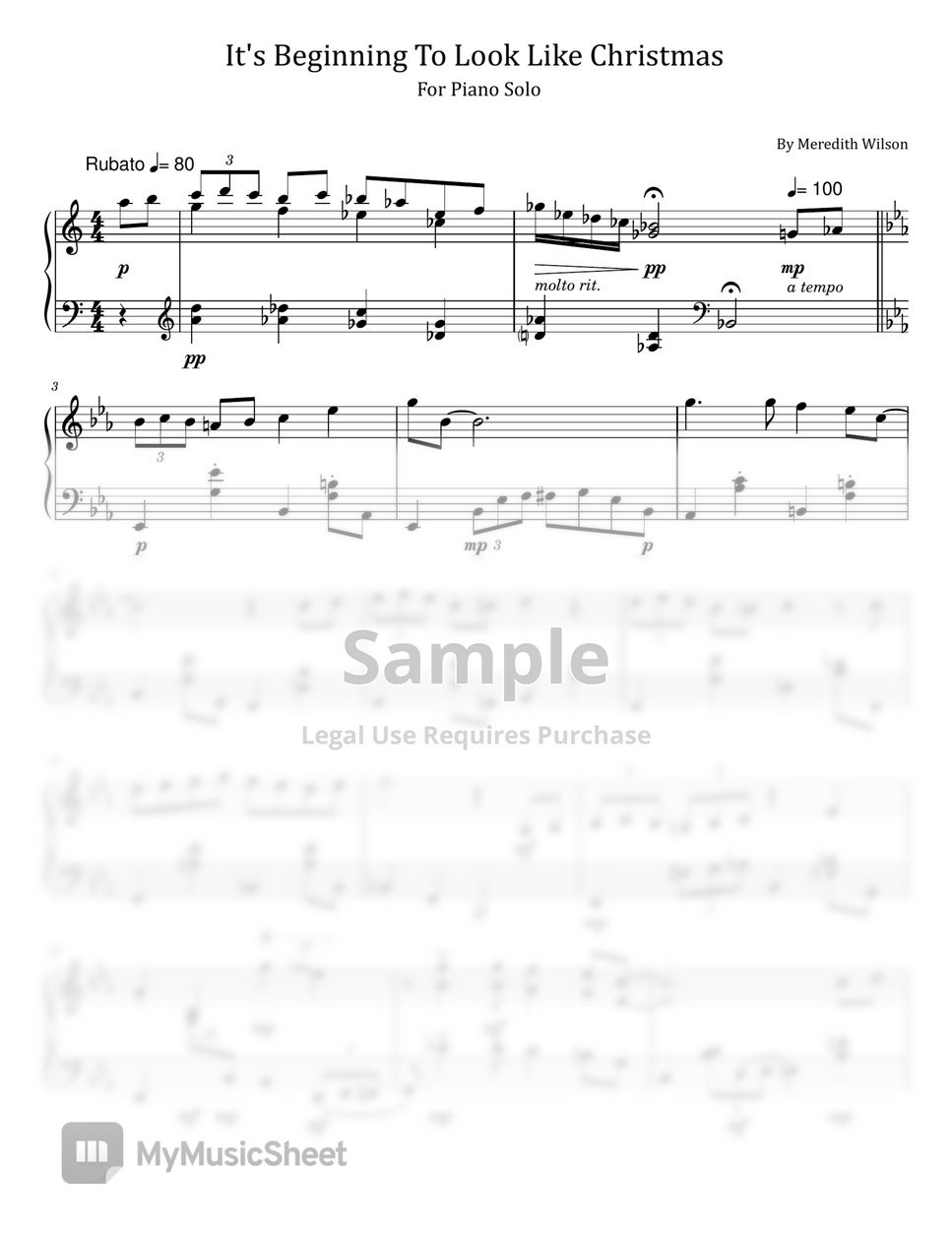 Meredith Willson - It's Beginning To Look Like Christmas (For Solo ...