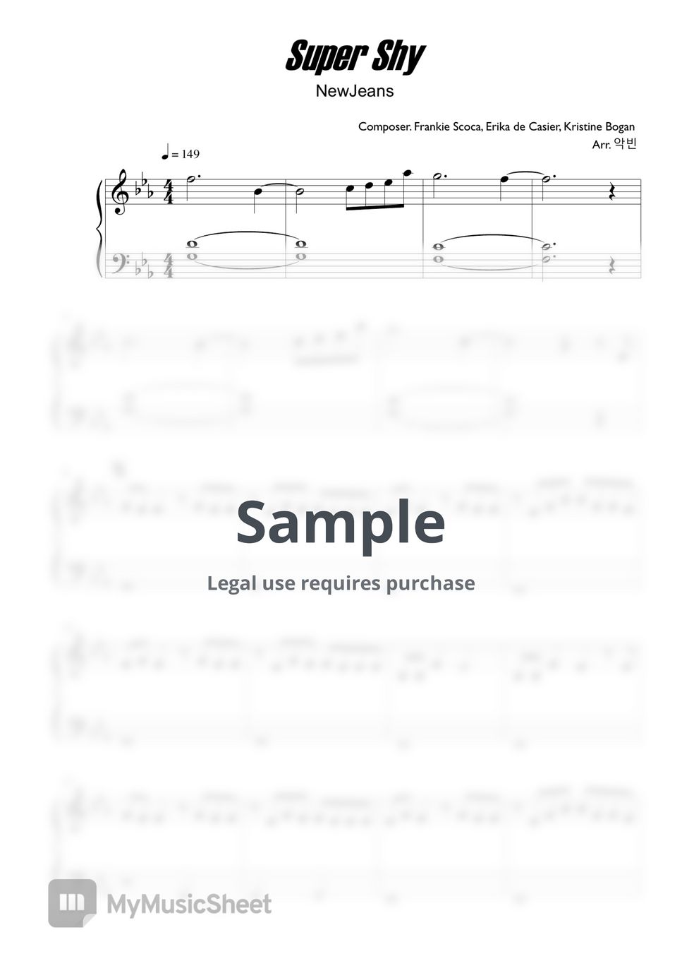 NewJeans - Super Shy (Short and easy ver.) Sheets by Music Vin