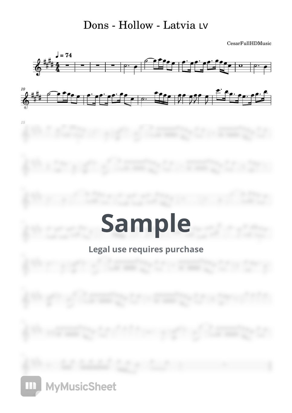 Dons - Hollow - Latvia 🇱🇻 | Eurovision 2024 Sheets