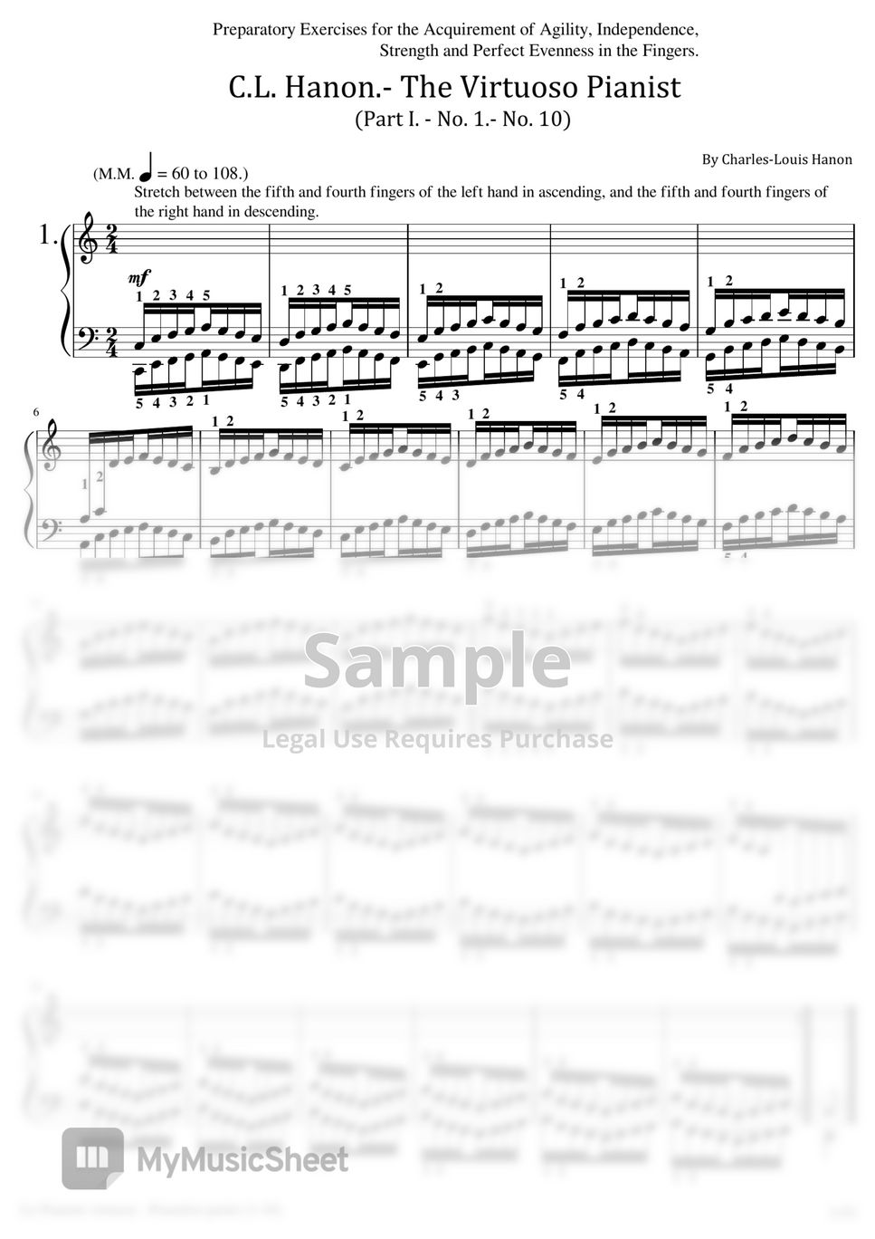 Charles-Louis Hanon - C.L. Hanon.- The Virtuoso Pianist (哈农钢琴练指法 (Part I - No. 1 - No. 10 ...