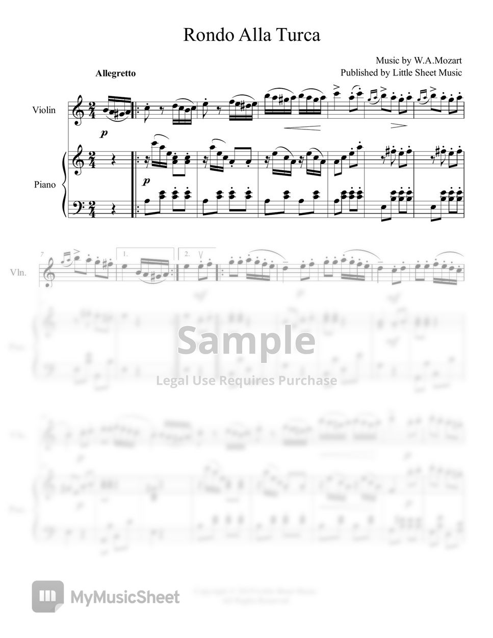 Wolfgang Amadeus Mozart - Rondo Alla Turca from the Piano Sonata No. 11 ...