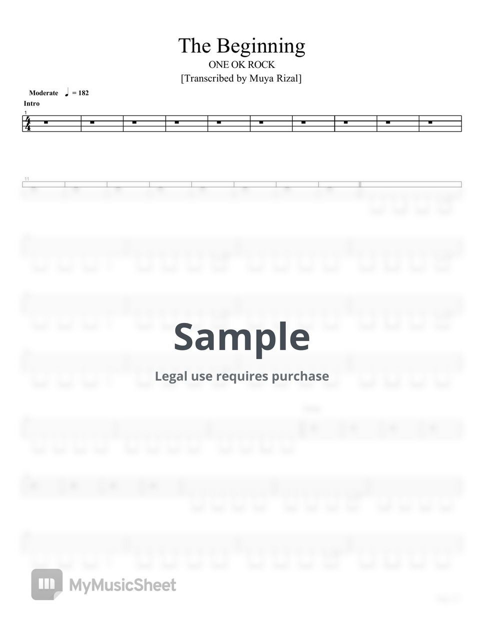 ONE OK ROCK - The Beginning (Bass TAB) แผ่น by Muya