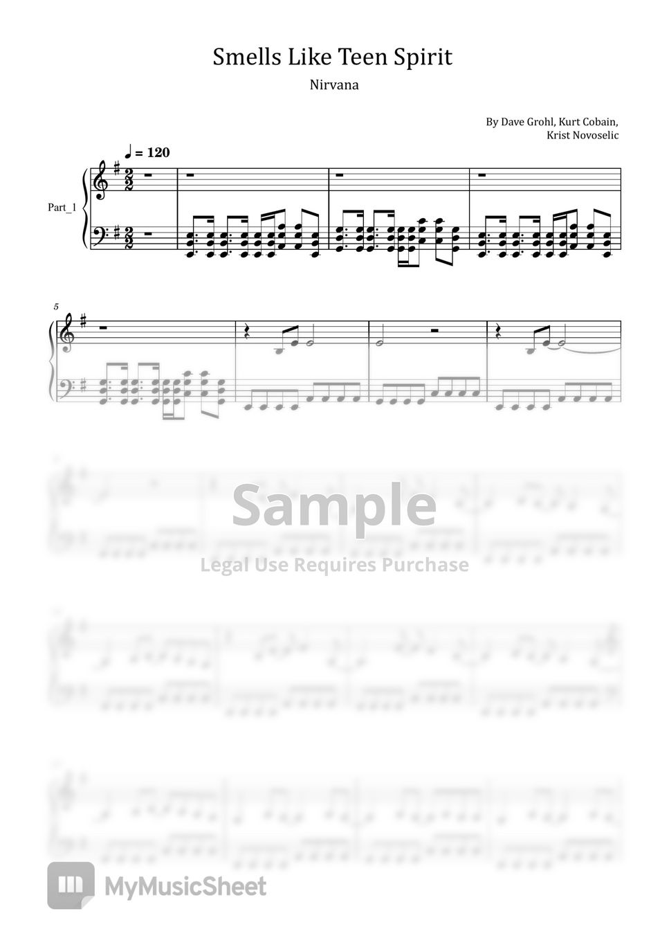 Dave Grohl, Kurt Cobain, Krist Novoselic - Smells Like Teen Spirit ...