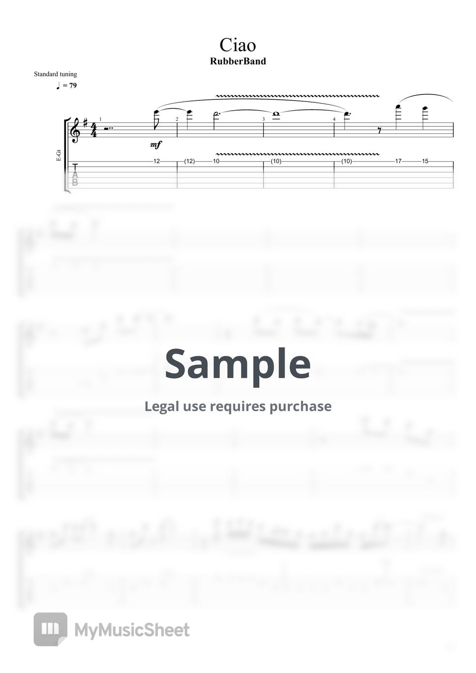 Rubberband - Ciao (Guitar Cover) Hoja by DOUBLS