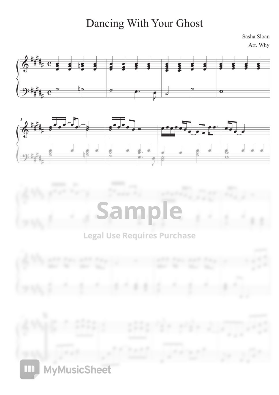 sashs sloan - Dancing With Your Ghost 악보 by WHY