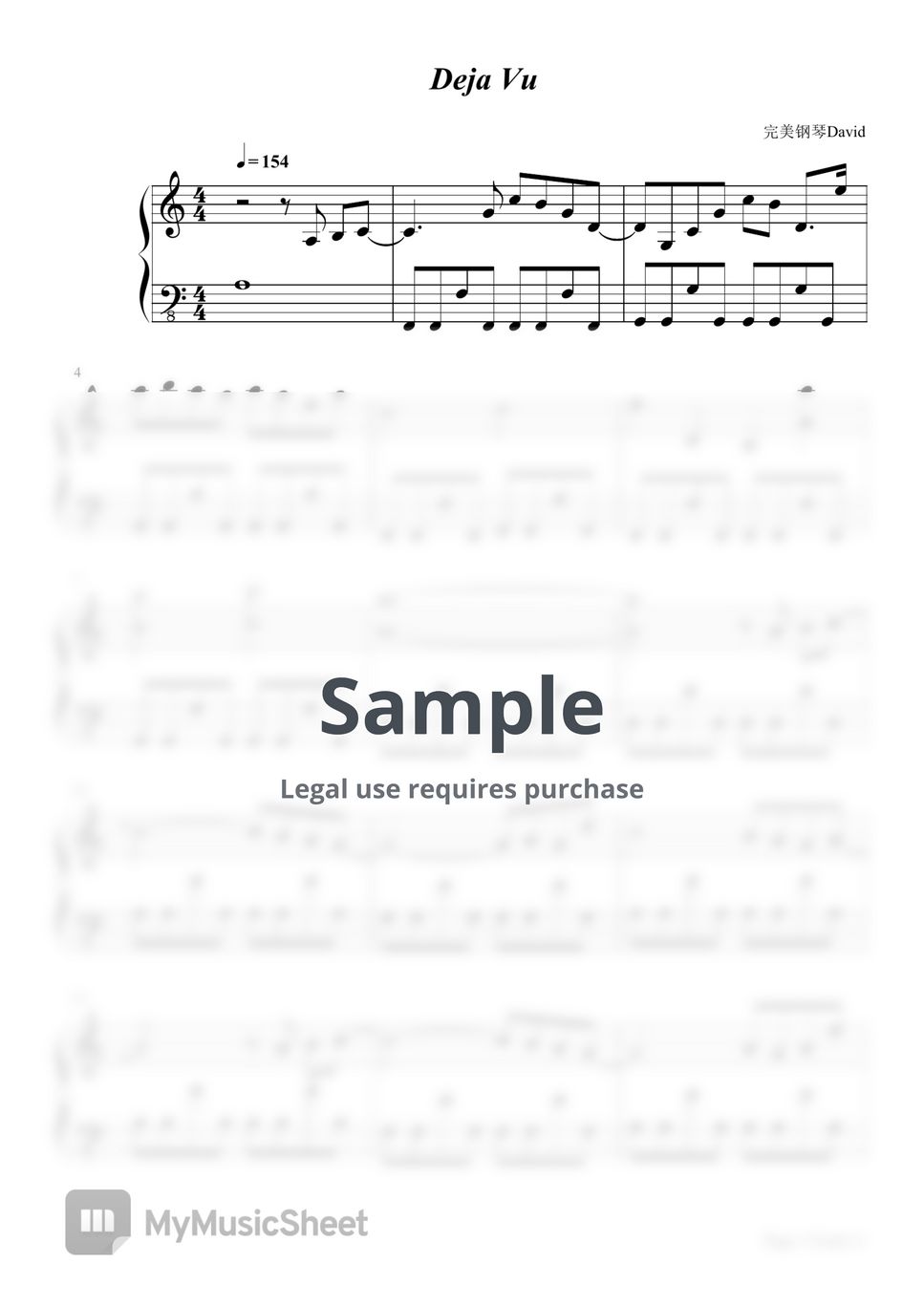 Dave Rodgers - Deja Vu (Initial D OST) Sheets by dogemusic