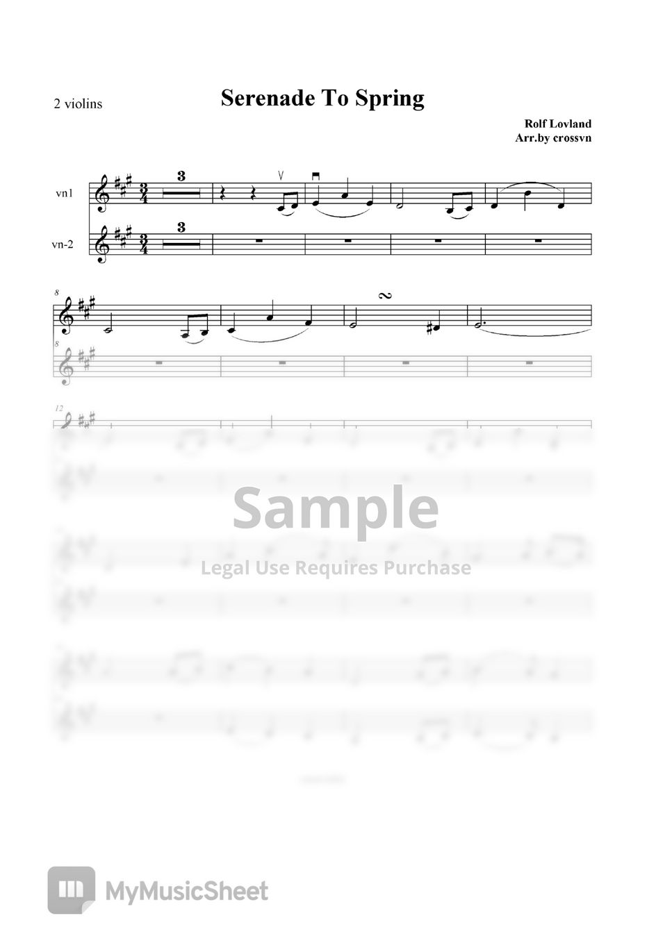 Secret Garden - Serenade To Spring for 2 violins (10월의 어느멋진날에 바이올린 ...