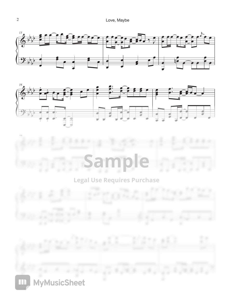 MeloMance(멜로망스) - Love, Maybe(사랑인가 봐) (2 pieces (Origianl+ Easy Key ...