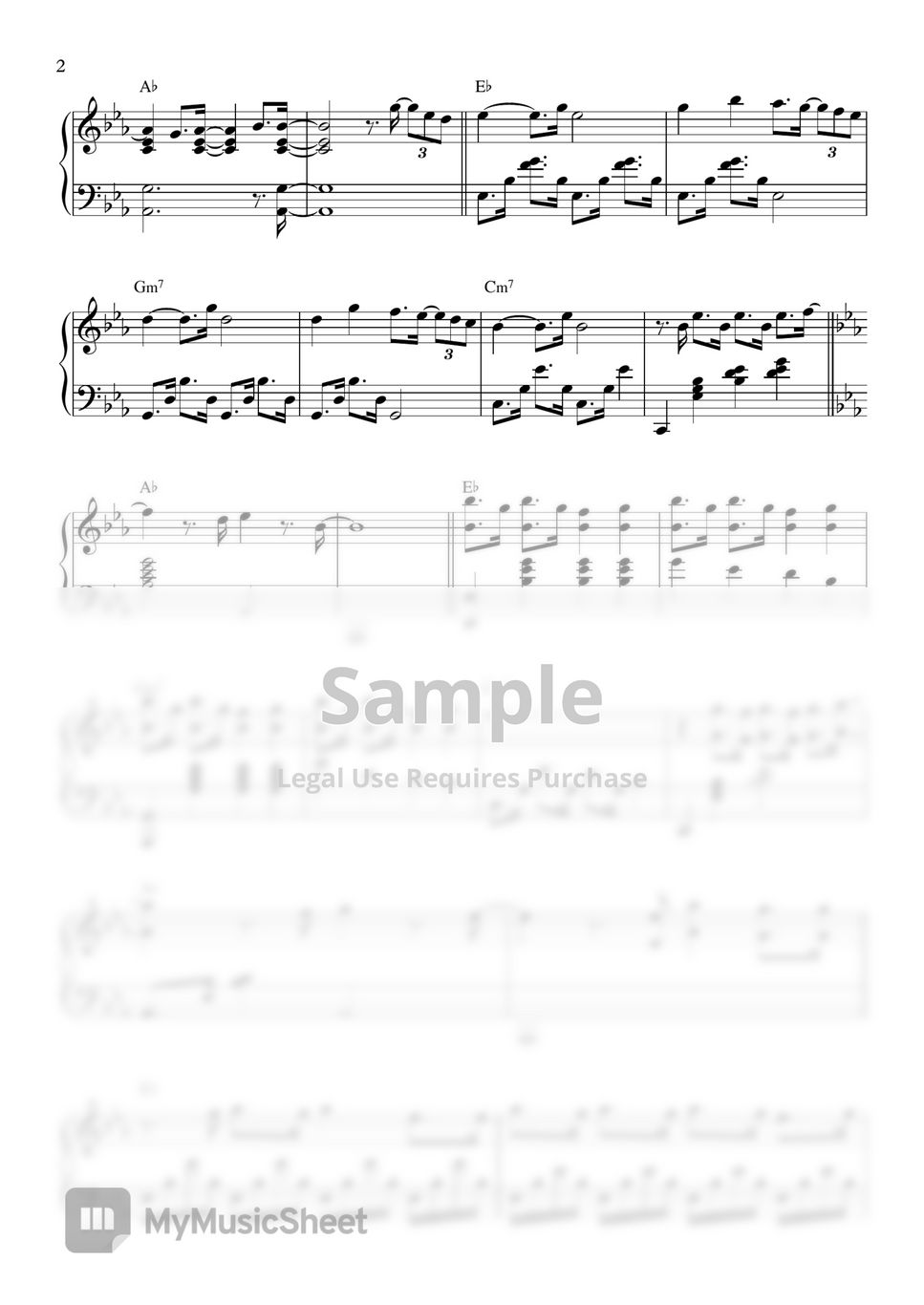 뷔(V) - Sweet Night (이태원클라스OST) Sheets by 247 Kpop Piano