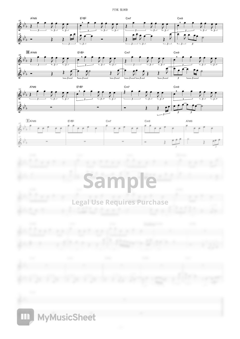 Hikaru Utada - PINK BLOOD (To Your Eternity / in Eb) Sheet by muta-sax