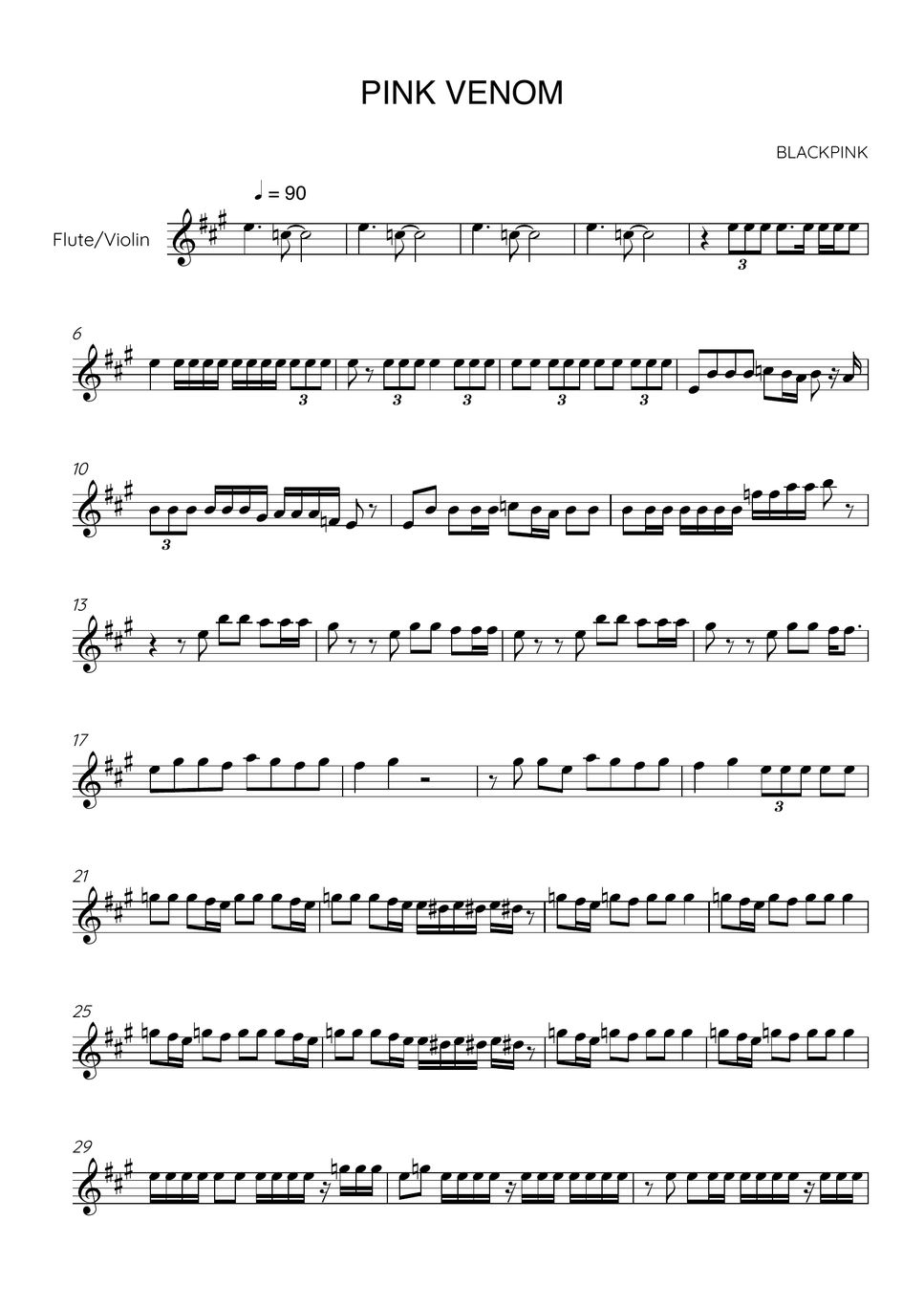 BLACKPINK - PINK VENOM Sheet by JL