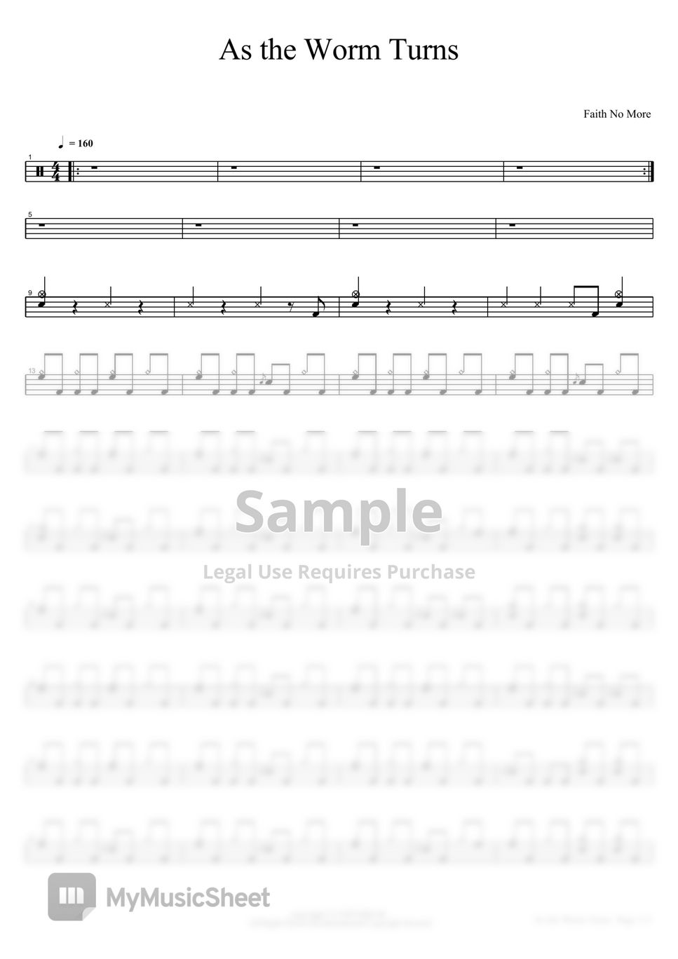 Faith No More - As the Worm Turns 악보 by COPYDRUM