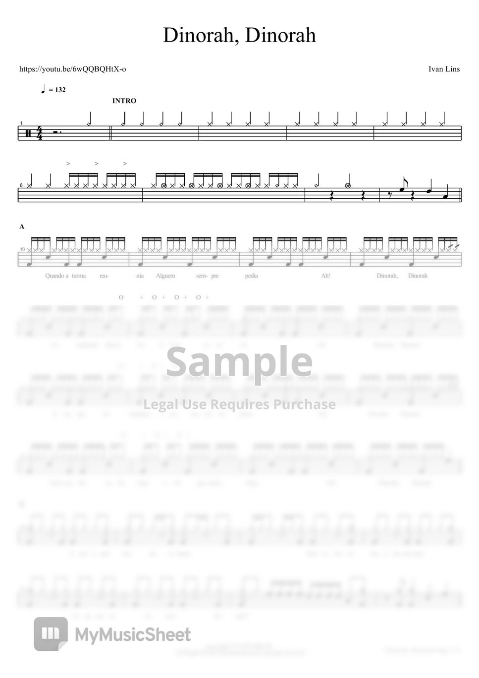 Ivan Lins - Dinorah, Dinorah Sheet Music by COPYDRUM
