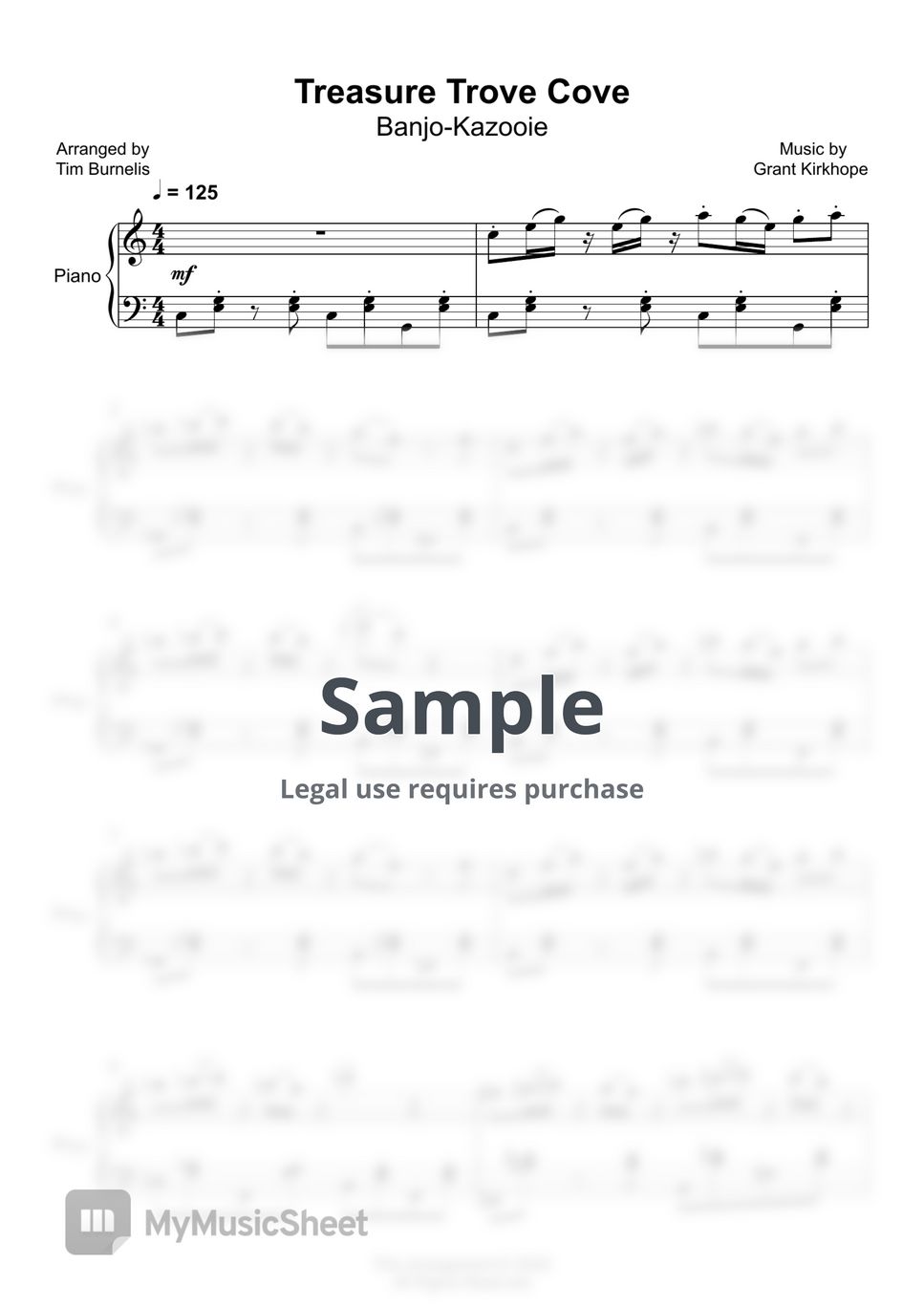 Banjo-Kazooie - Treasure Trove Cove Partituras by Tim Burnelis