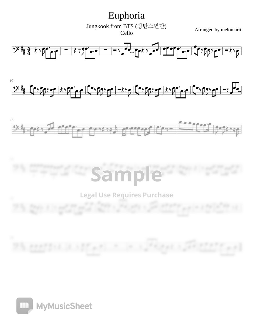 BTS (방탄소년단) - Euphoria Hoja by melomarii