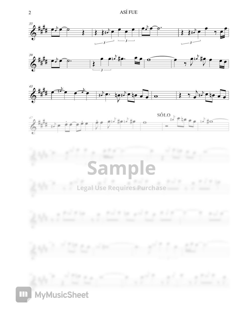 Juan Gabriel - Así Fue 楽譜 by Ismael Dorado