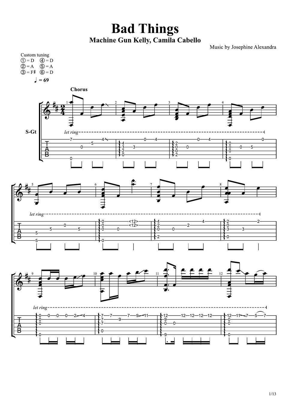 MGK, Camila Cabello - Bad Things Hoja