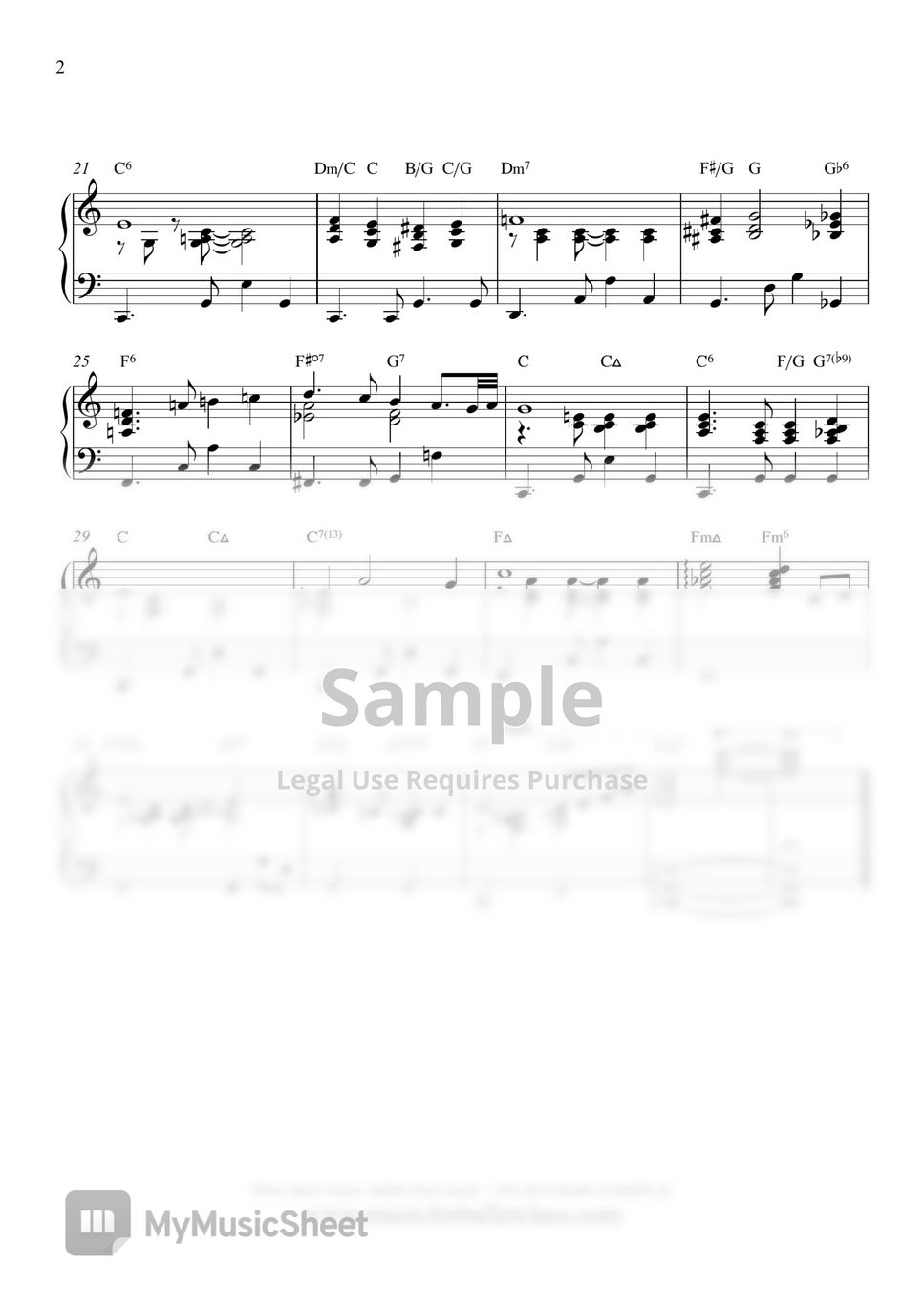 White Christmas (Piano Solo) Sheet Music by BalletMusicDK