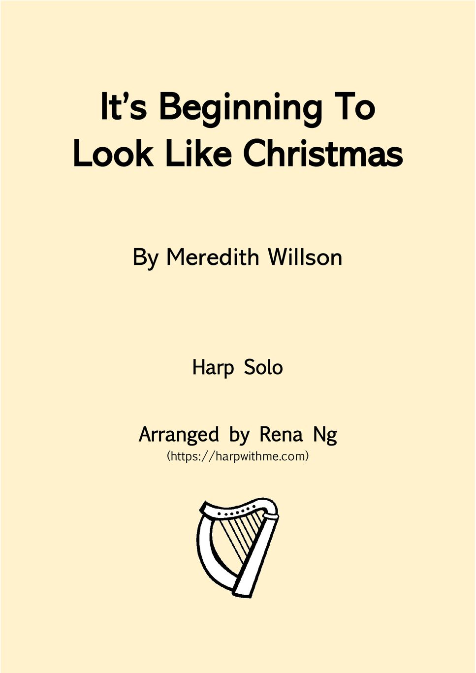 Michael Buble - It's Beginning To Look Like Christmas (Harp Solo) - Intermediate Sheet Music by ...