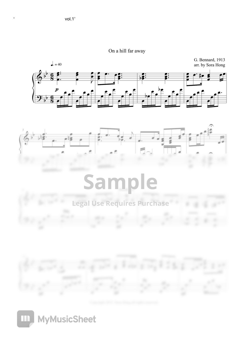찬송가 150장 갈보리산 위에 On A Hill Far Away Sheets By Sora Hong