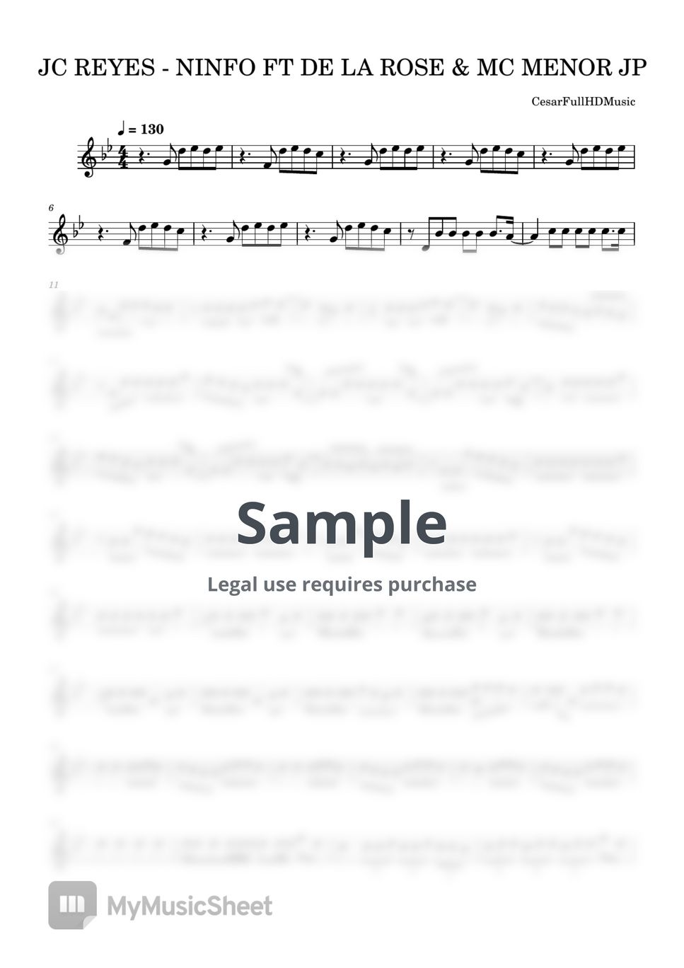 JC REYES FT DE LA ROSE & MC MENOR JP - NINFO Sheets