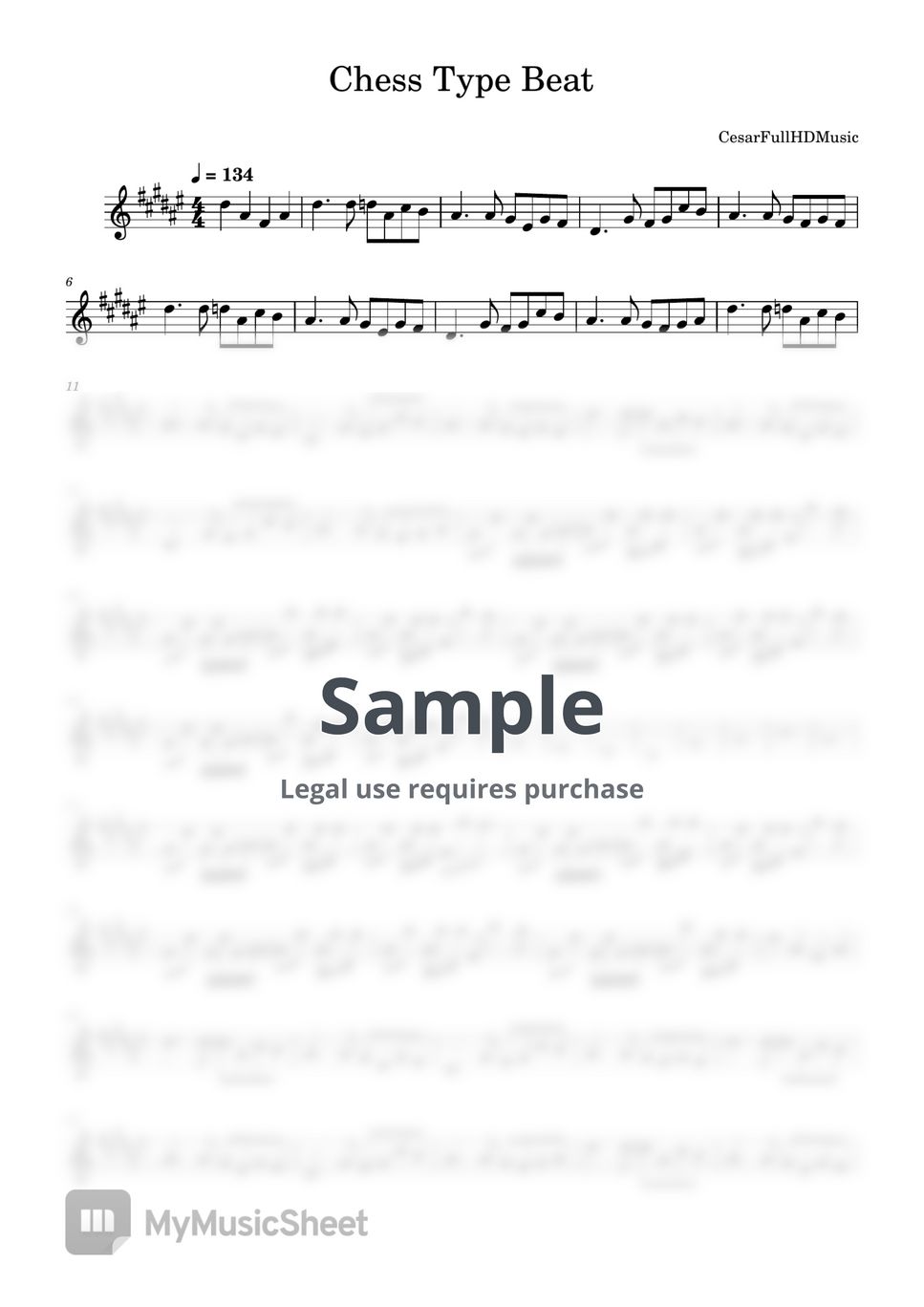 Jesús Mus1c - Chess Type Beat Sheet Music