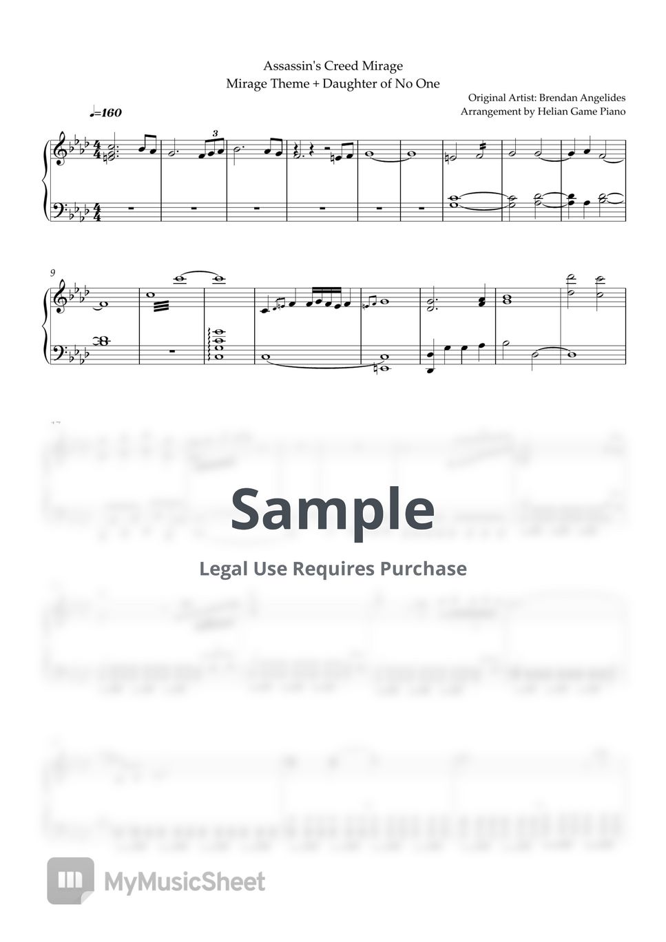 Assassin's Creed Mirage - Mirage Theme + Daughter of No One 樂譜 by ...