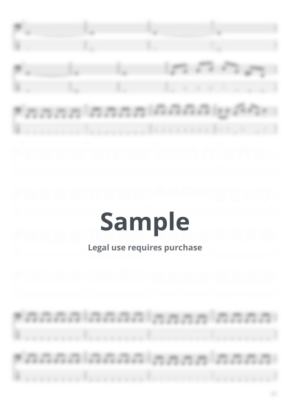 X Japan - Rusty Nail (Bass Tab) 악보 by X Japan