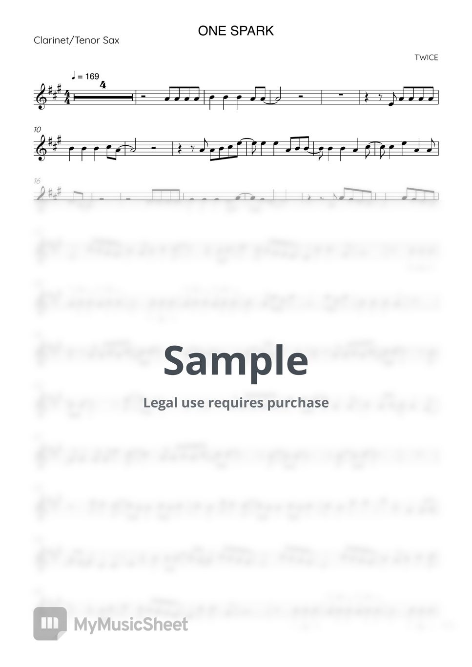 TWICE - ONE SPARK Sheets by JL