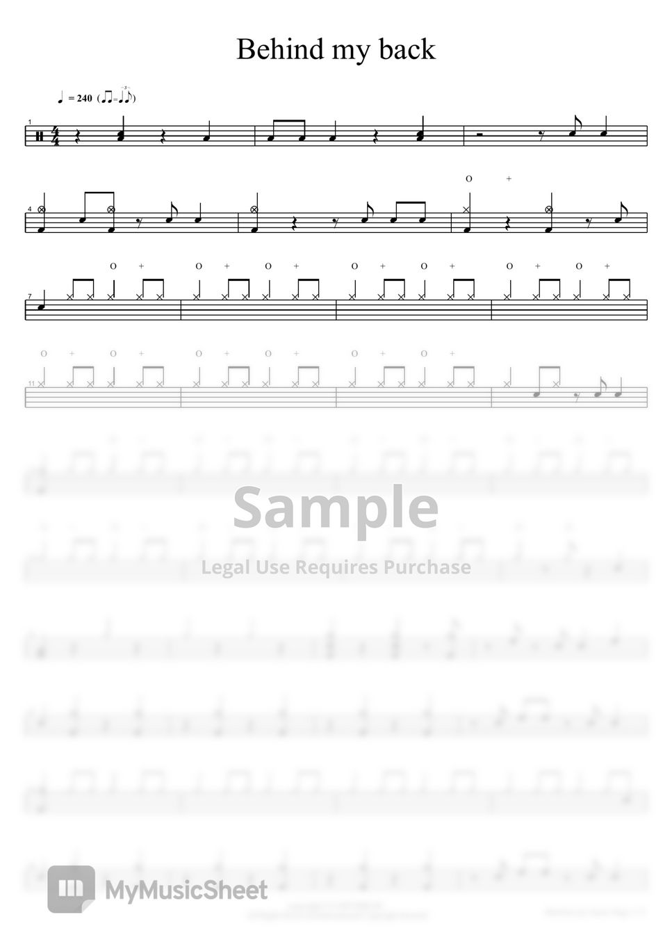 Behind my back - Behind my back Sheets by COPYDRUM