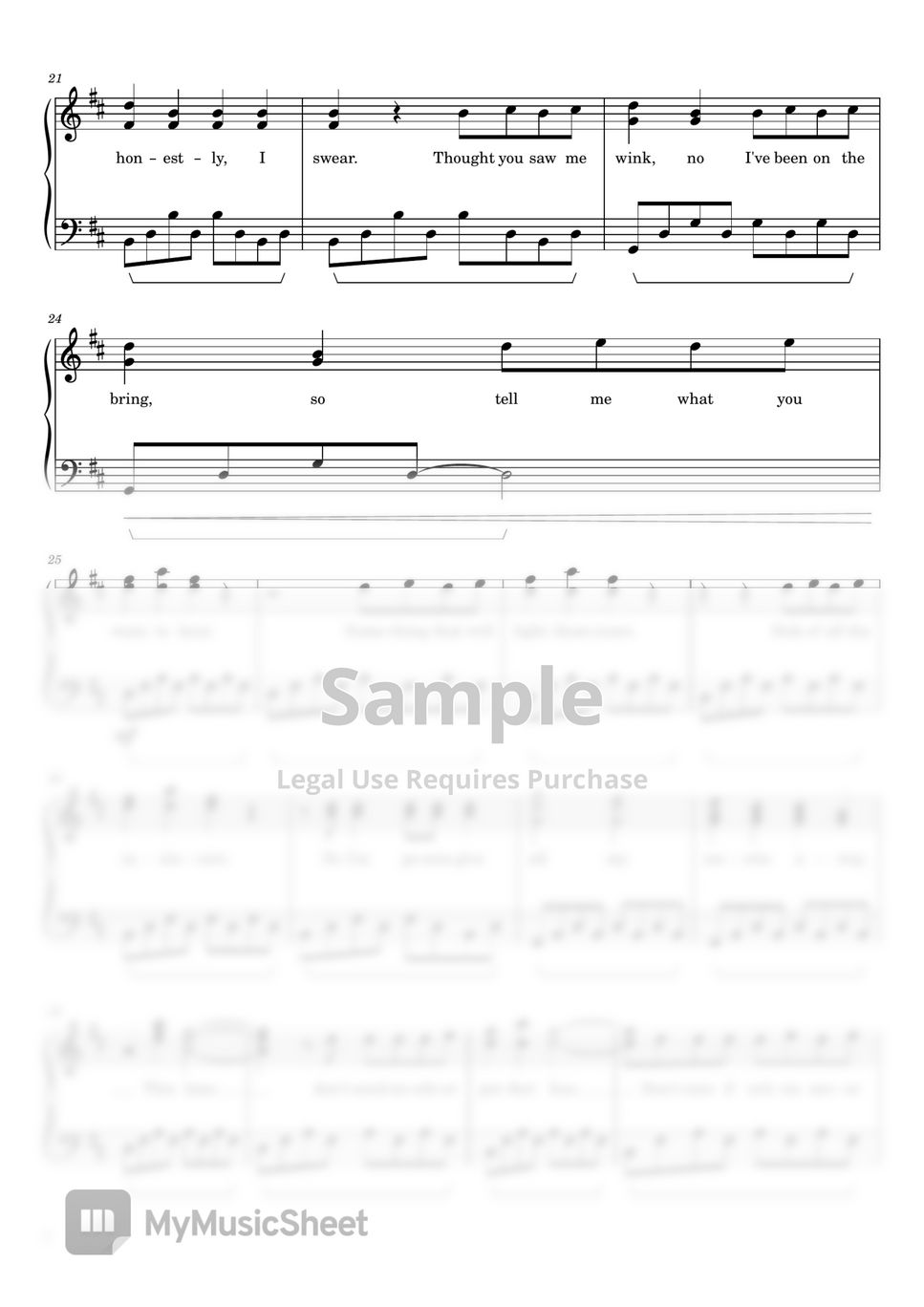 Ryan Tedder - Secrets (One Republic - For Piano Solo With Lyric) Sheets by poon